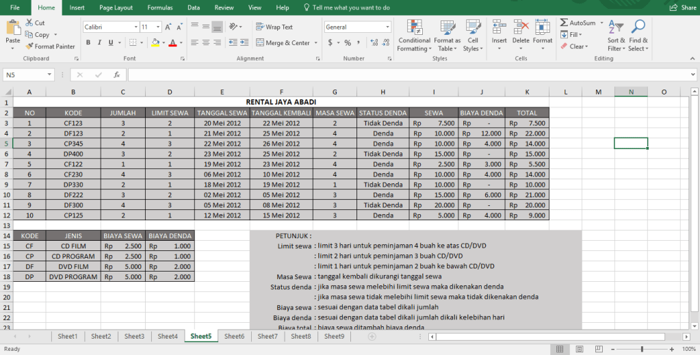 Latihan Soal Penggunaan Fungsi String, Vlookup, dan Hlookup dalam Ms. Excel – Mayocelsa's Blog