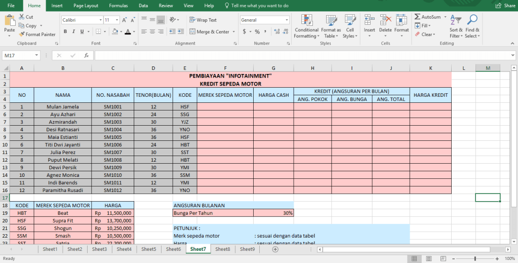 Latihan Soal Penggunaan Fungsi String, Vlookup, dan Hlookup dalam Ms. Excel – Mayocelsa's Blog