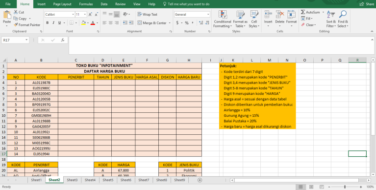 Latihan Soal Penggunaan Fungsi String, Vlookup, dan Hlookup dalam Ms. Excel – Mayocelsa's Blog