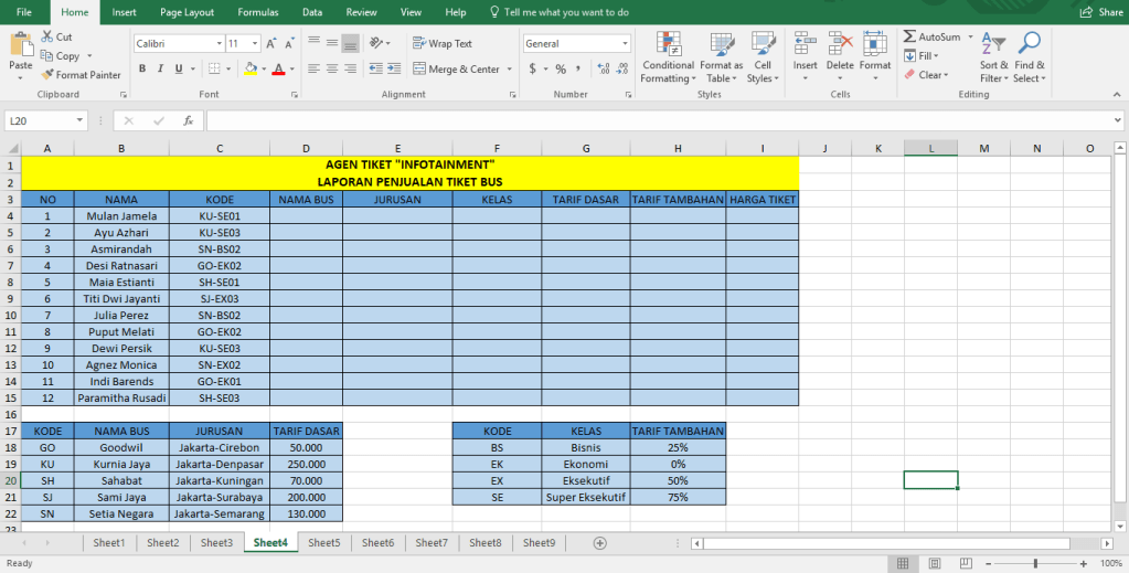 Latihan Soal Penggunaan Fungsi String, Vlookup, dan Hlookup dalam Ms. Excel – Mayocelsa's Blog